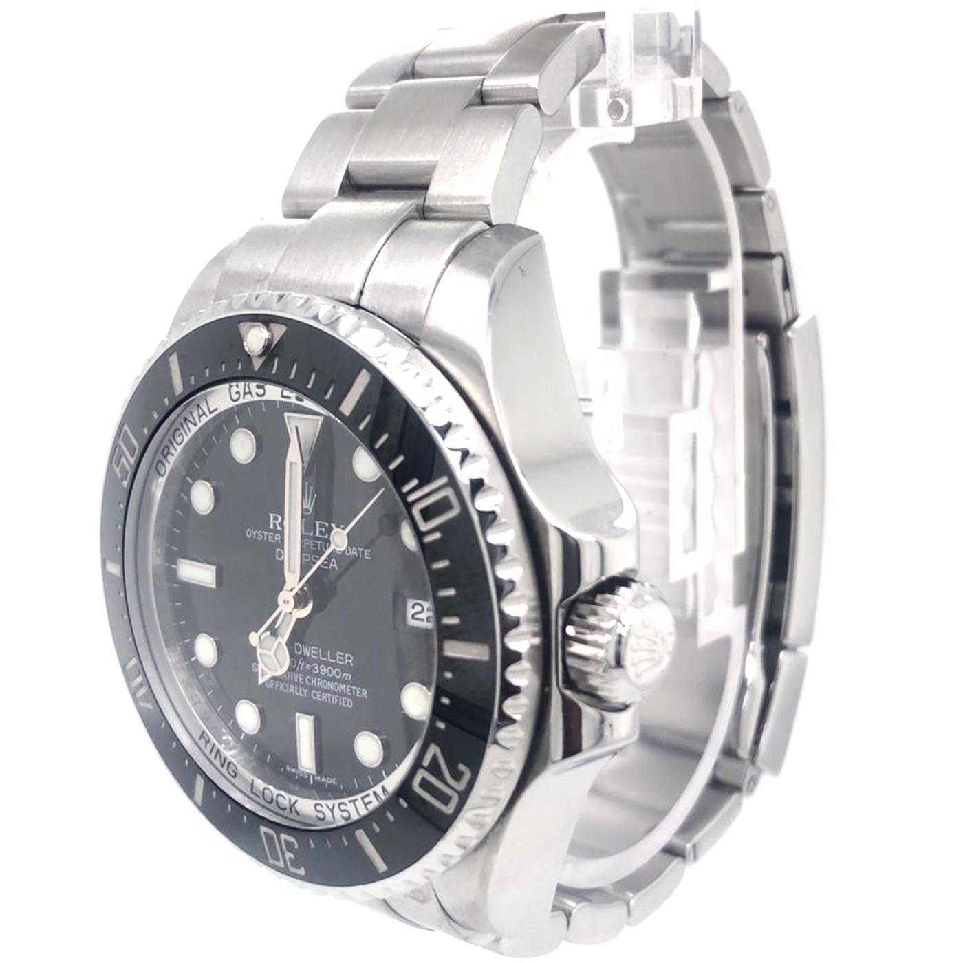 Rolex Sea-Dweller Deepsea 44mm Automatic Black Dial Steel Men's Watch ...