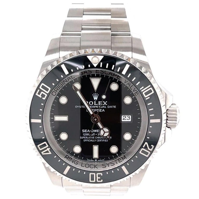 Rolex Sea-Dweller Deepsea Ceramic Stainless Steel Black Dial Watch ...