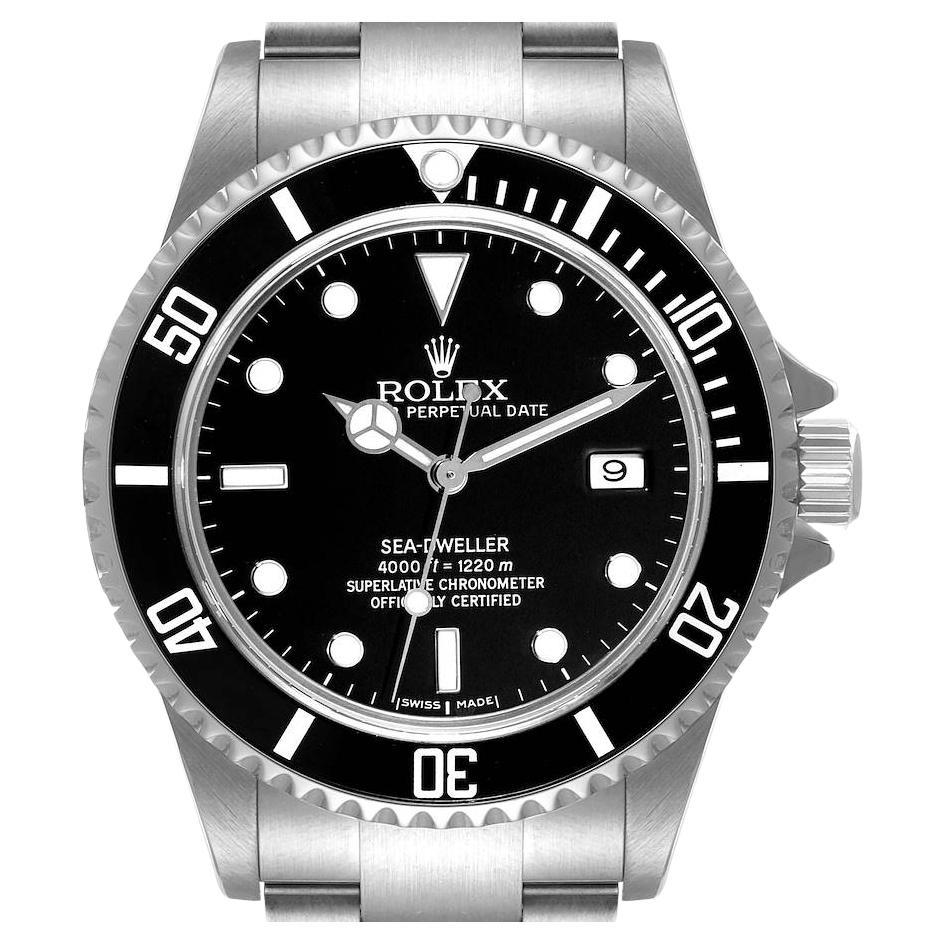 Rolex Sea-Dweller Steel Black Dial Automatic Men's Watch 16600 at 1stDibs