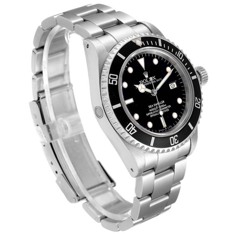 Rolex Seadweller Black Spider Dial Stainless Steel Vintage Mens Watch ...