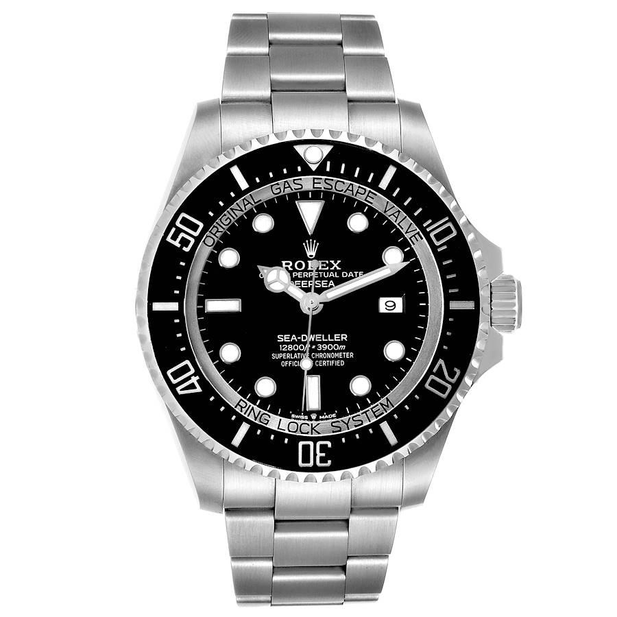 Rolex Seadweller Deepsea 44 Black Dial Steel Mens Watch 126660 Box Card ...