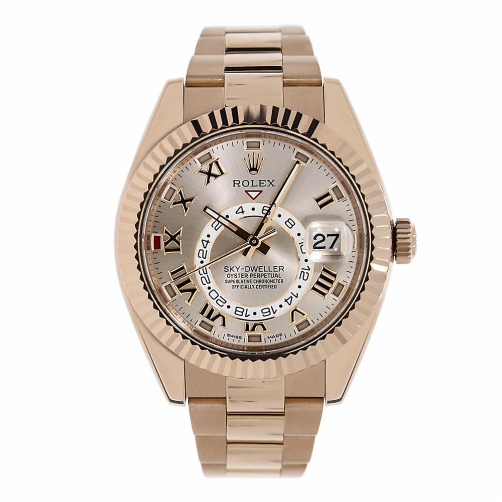 Rolex Sky-Dweller 18 Karat Everose Gold Sundust Dial Watch 326935 at ...