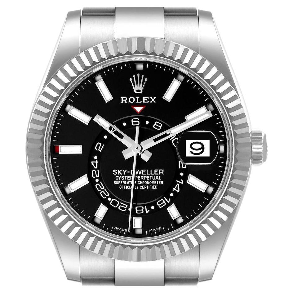Rolex Sky-Dweller White Gold Black Dial Men's Watch 326139 Box Card For ...