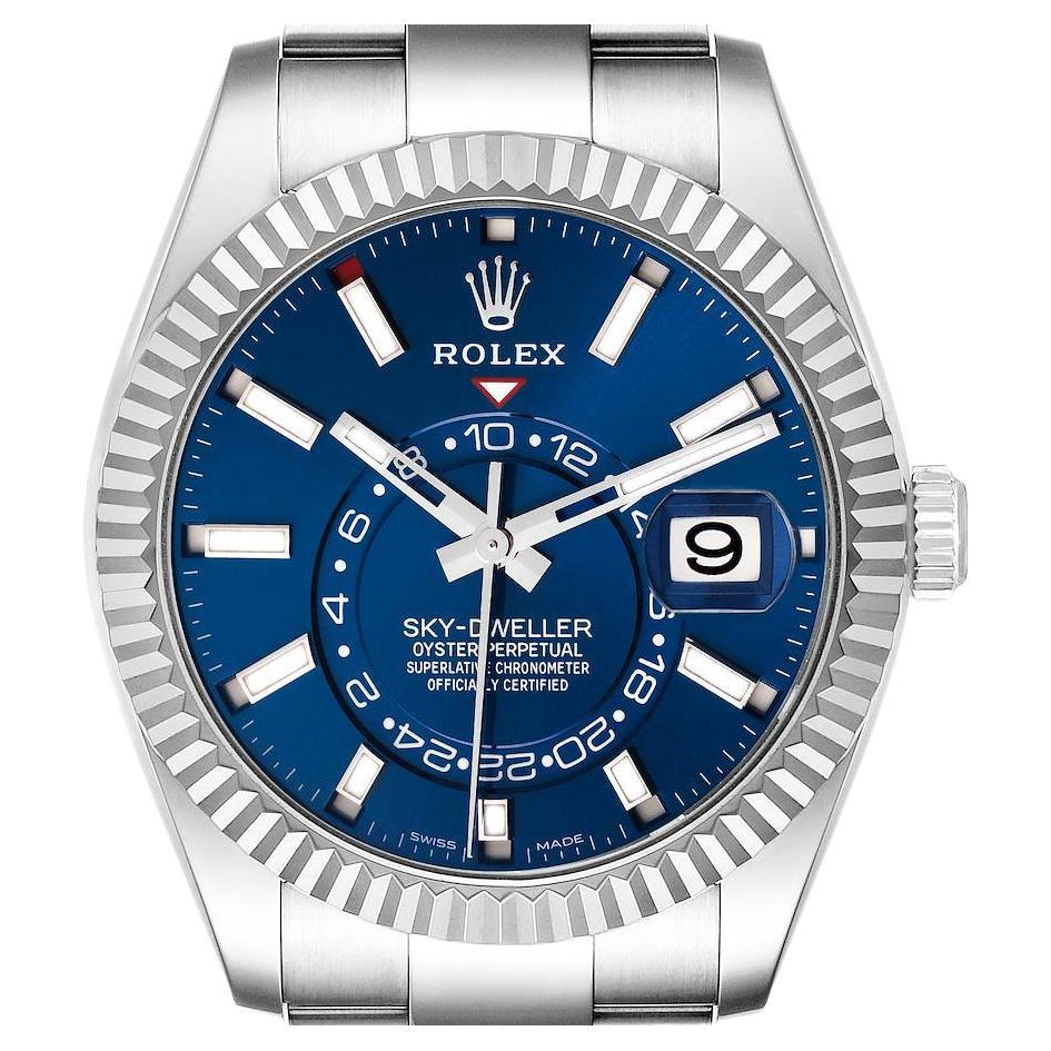 Rolex Sky-Dweller White Gold Black Dial Men's Watch 326139 Box Card For ...