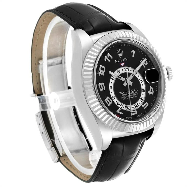 Rolex Sky-Dweller White Gold Black Dial Men's Watch 326139 Box Card For ...