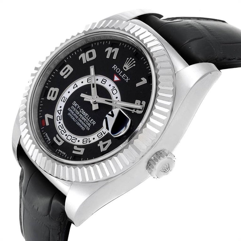 Rolex Sky-Dweller White Gold Black Dial Men's Watch 326139 Box Card For ...