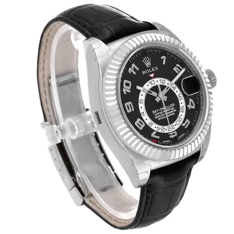 Rolex Sky-Dweller White Gold Black Dial Mens Watch 326139 Unworn For ...