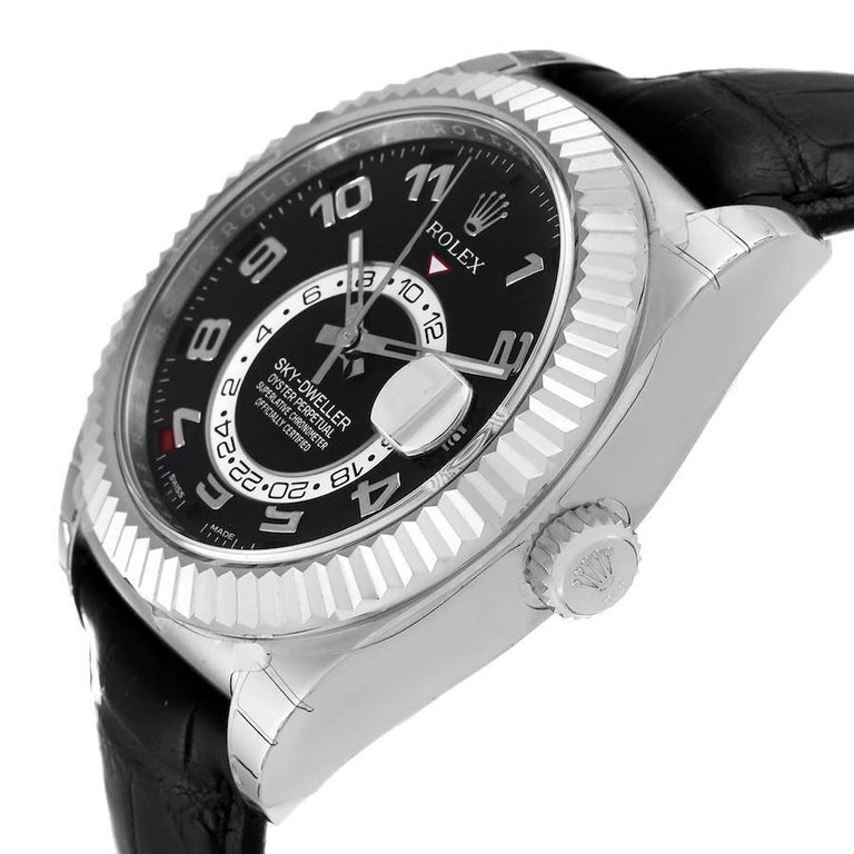 Rolex Sky-Dweller White Gold Black Dial Mens Watch 326139 Unworn For ...
