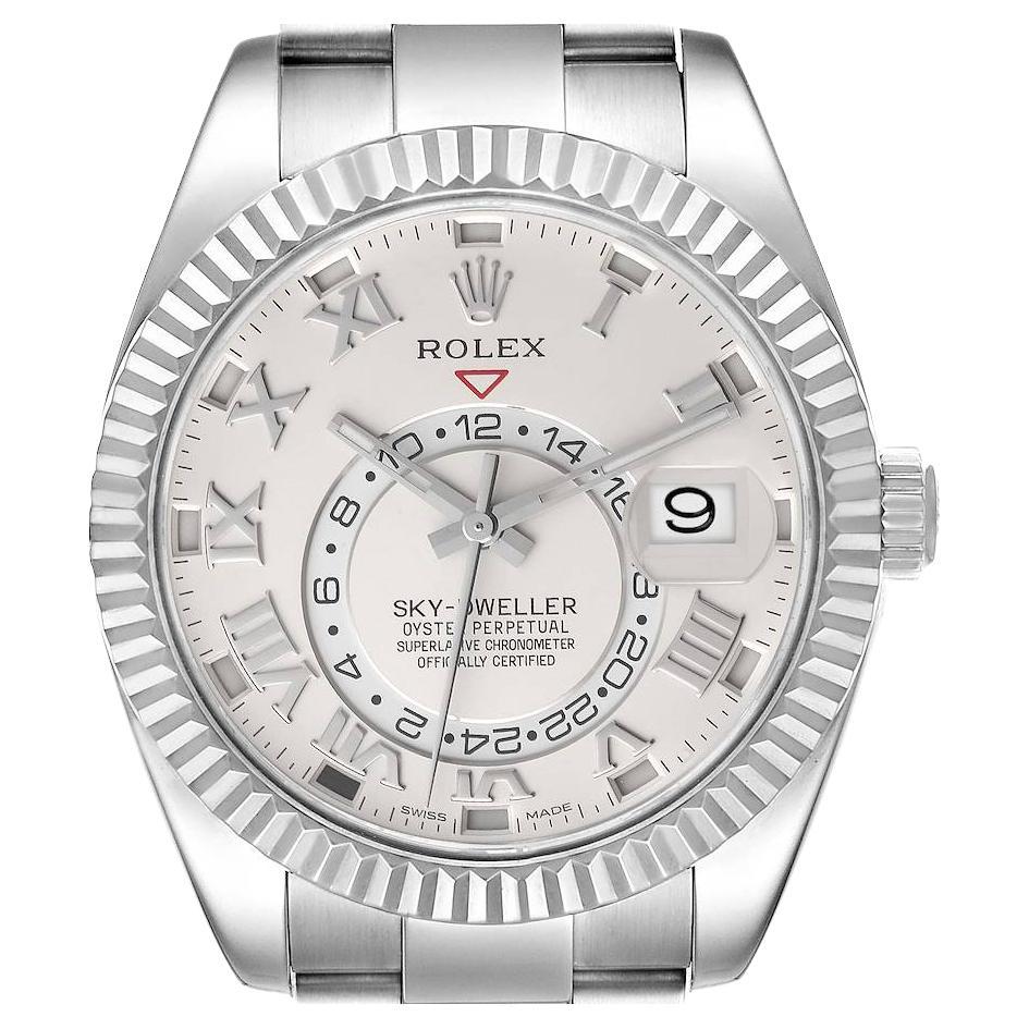 Rolex Sky-Dweller White Gold Black Dial Men's Watch 326139 Box Card For ...