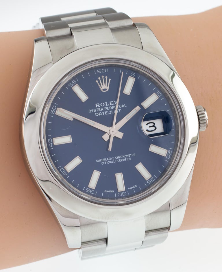 Rolex Stainless Steel Datejust II 116300 Men's Watch with Box and ...