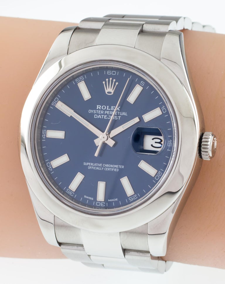 Rolex Stainless Steel Datejust II 116300 Men's Watch with Box and ...