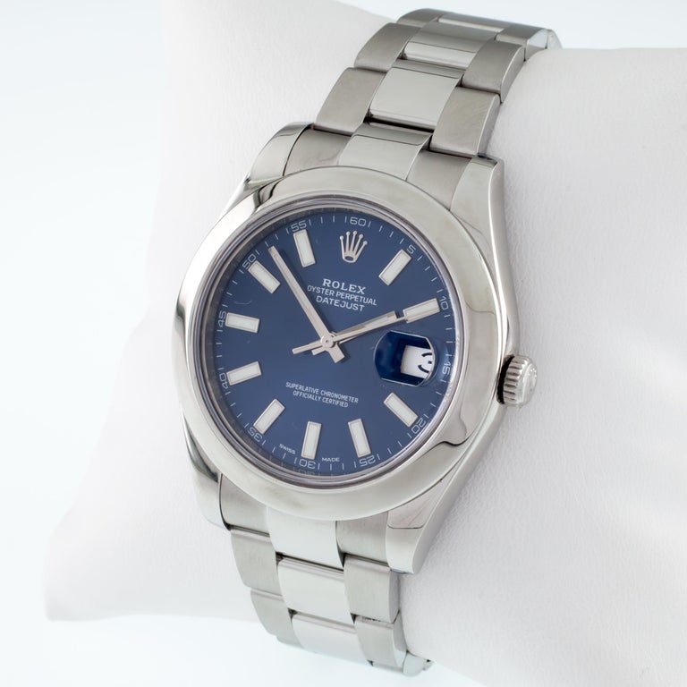 Rolex Stainless Steel Datejust II 116300 Men's Watch with Box and ...