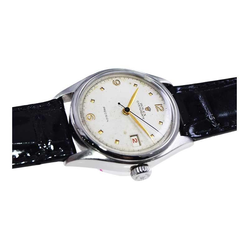 Rolex Stainless Steel Oyster Date with Original Dial from 1956 For Sale ...