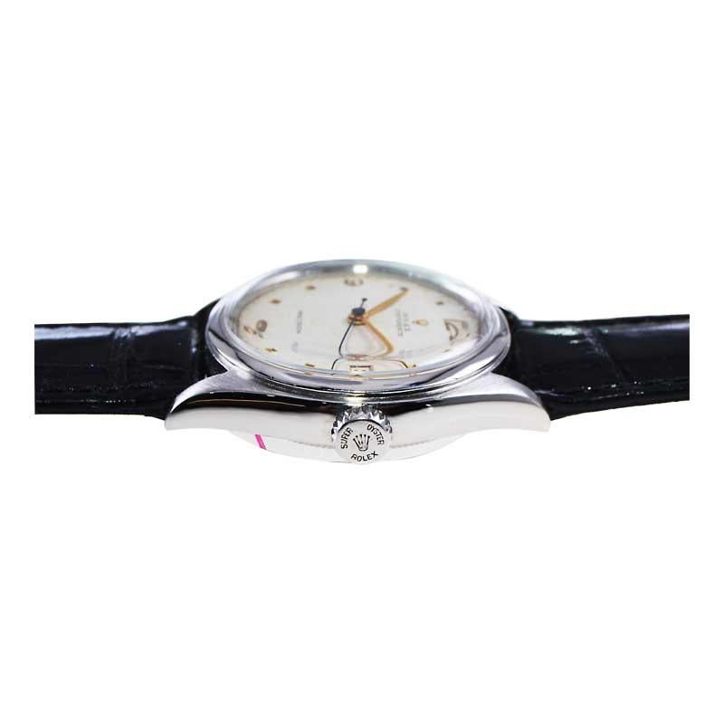 Rolex Stainless Steel Oyster Date with Original Dial from 1956 For Sale ...