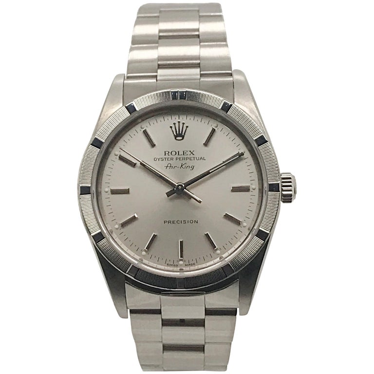 Rolex Stainless Steel Oyster link Bracelet Wristwatch, circa 2001 at ...