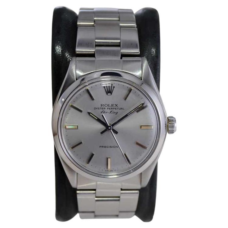 Rolex Steel Oyster Perpetual Air King with Original Dial with Gilt ...