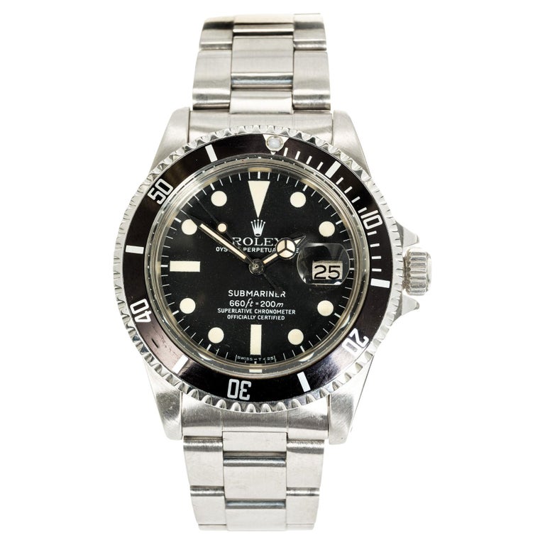 Rolex Submariner-Armbanduhr aus Edelstahl Ref 1680 im Angebot bei 1stDibs