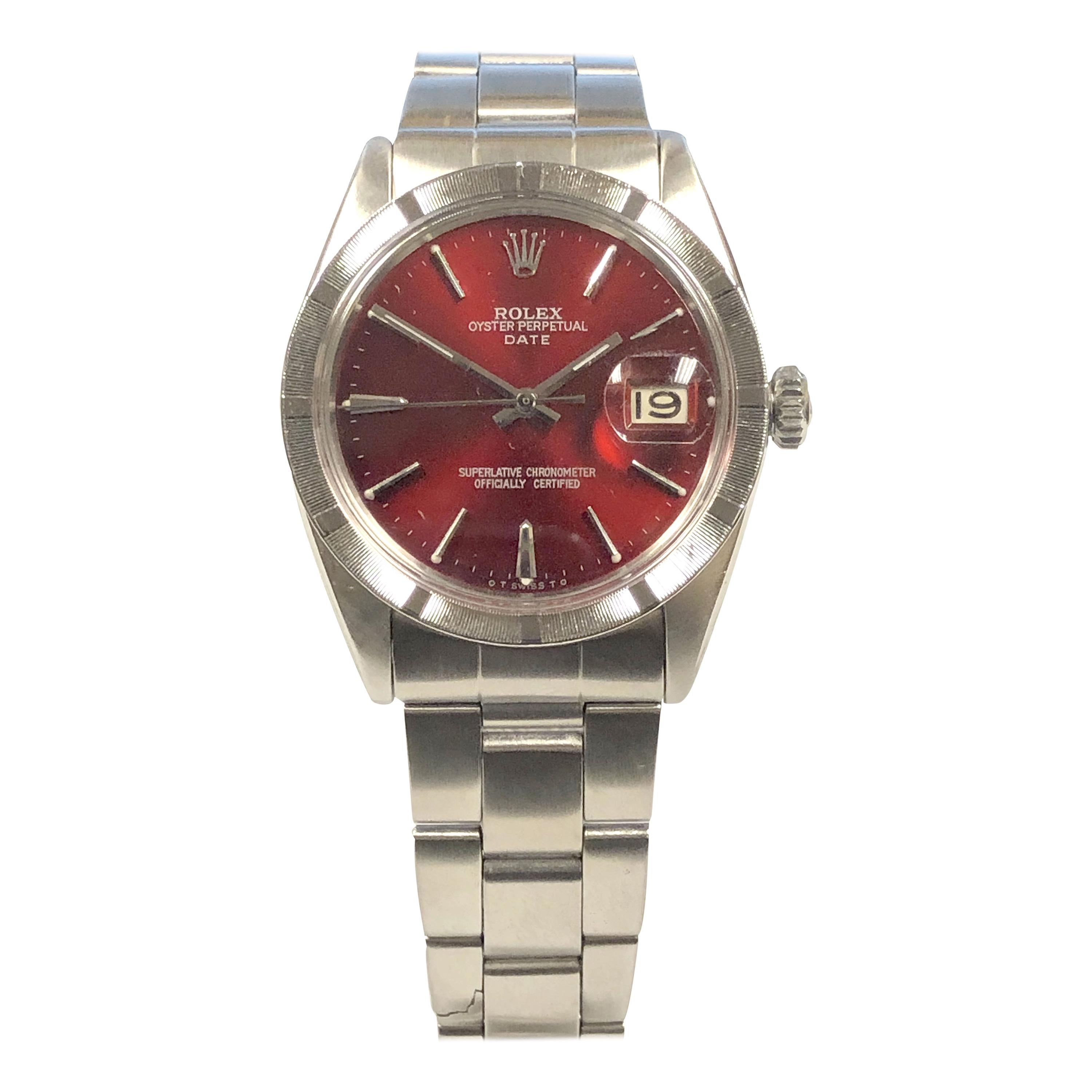 Rolex Stainless Steel Vintage Date Model Custom Color Dial Automatic ...