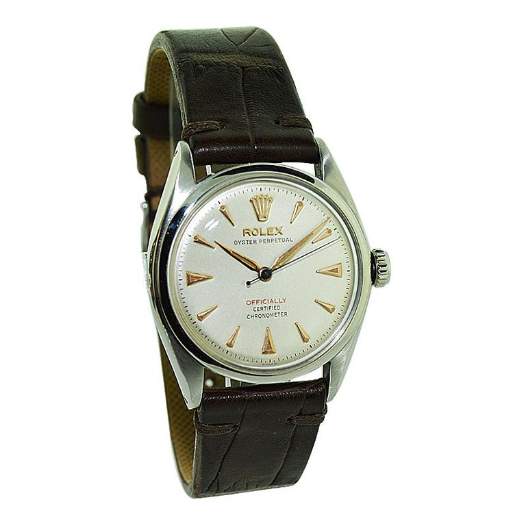 Rolex Stainless Steel with Rare Full Size Bubble Back Movement from ...