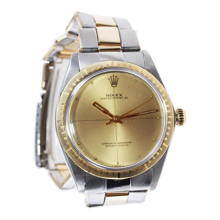 Rolex Steel and Gold Zephyr with Bracelet and Original Dial from Late ...