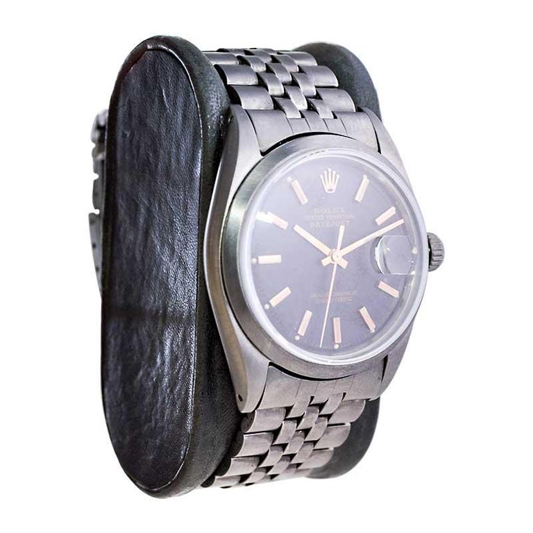 Rolex Steel Datejust with Custom Dial and Unique Charcoal Case, Late ...