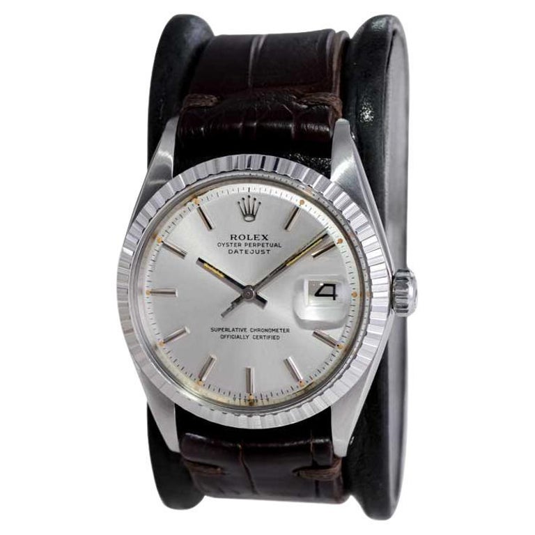 Rolex Steel Datejust with Original Silver Dial and Factory Papers 1970 ...