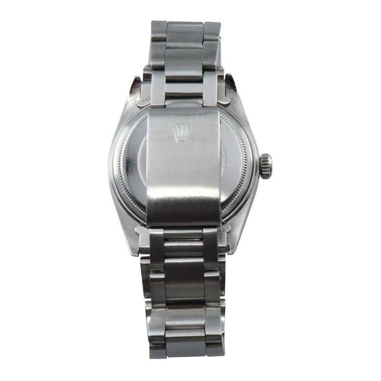 Rolex Steel Datejust with Rare Polished Bezel Custom Green Dial from ...