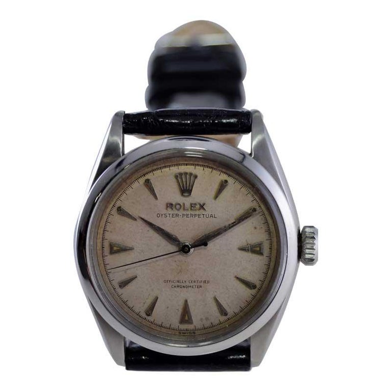 Rolex Steel Late Series Bubble Back Movement with Original Dial from ...