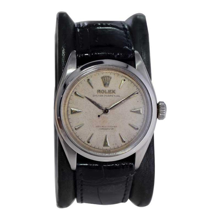 Rolex Steel Late Series Bubble Back Movement with Original Dial from ...