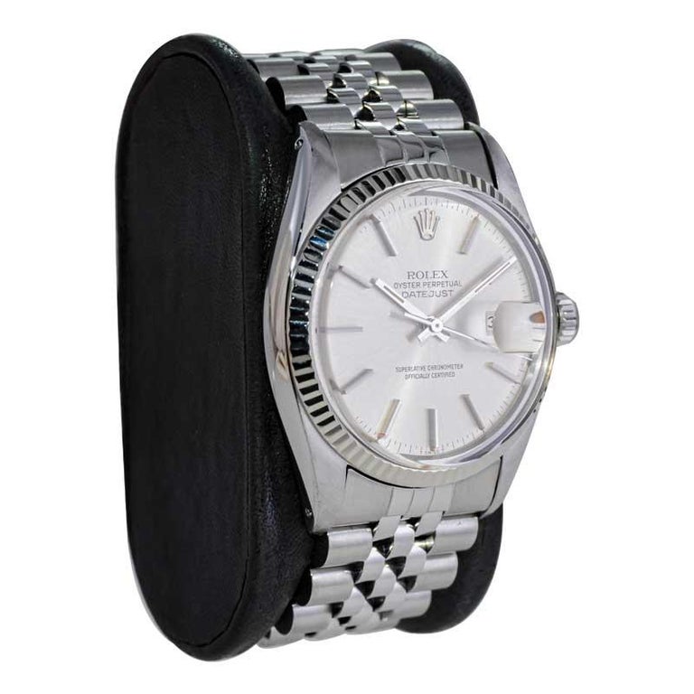 Rolex Steel Quickest Datejust with Exceptional Original Silver Dial ...