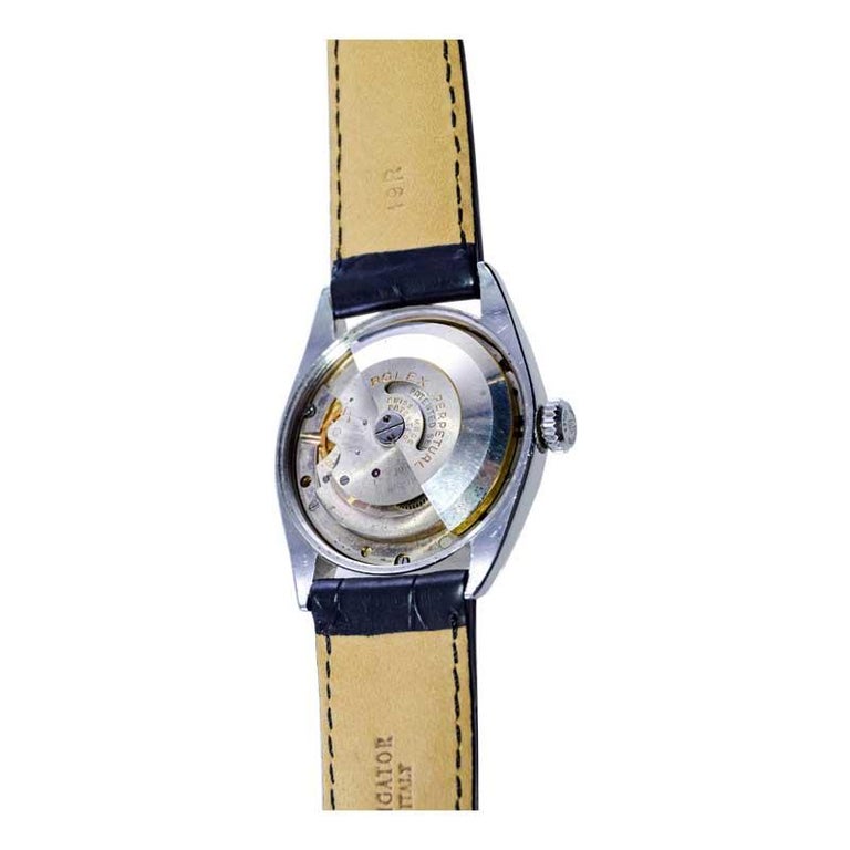 Rolex Steel Oyster Perpetual with Original Patinated Waffle Dial from ...