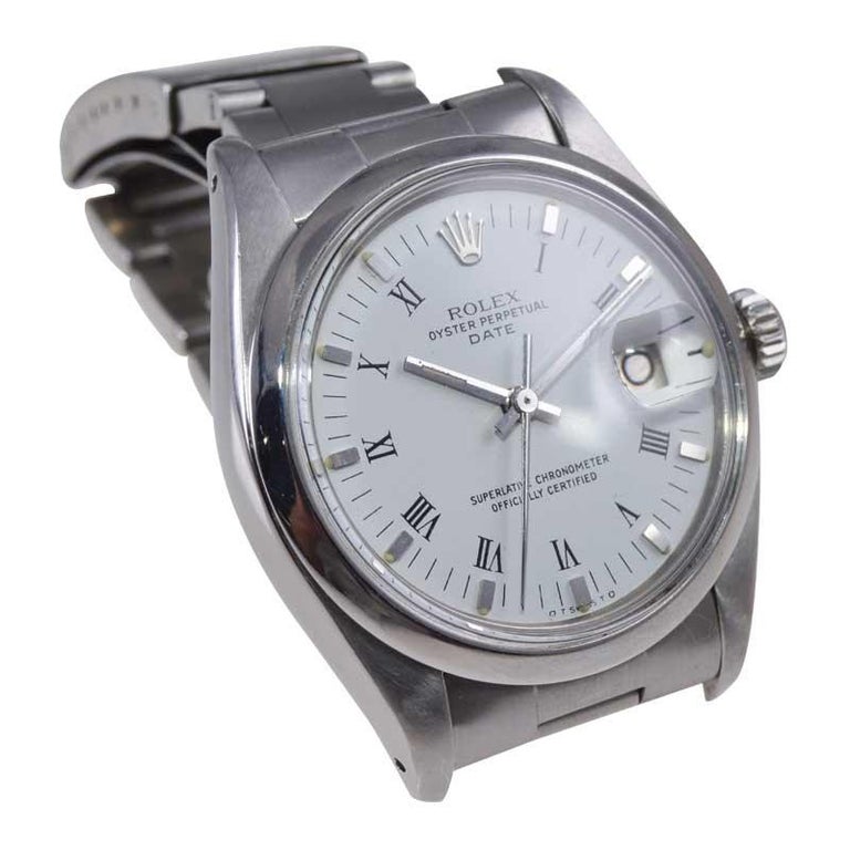 Rolex Steel Oyster Perpetual with Original White Dial, circa Late 1978 ...