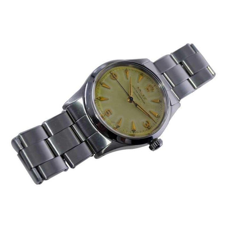 Rolex Steel Oyster Perpetual with Rare Factory Original "Deep Sea" Dial ...