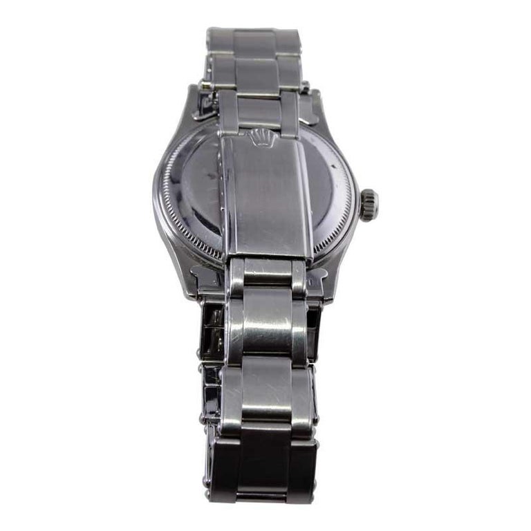 Rolex Steel Oyster Perpetual with Rare Factory Original "Deep Sea" Dial ...