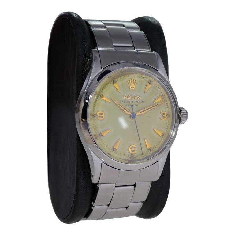 Rolex Steel Oyster Perpetual with Rare Factory Original "Deep Sea" Dial ...