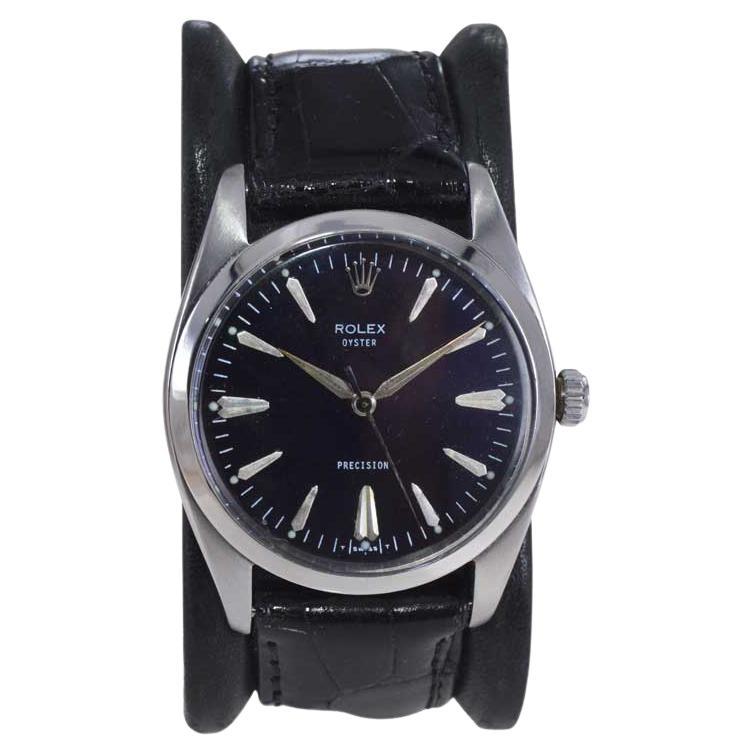 Rolex Steel Oyster with Rare Original Dial from 1946 For Sale at 1stDibs