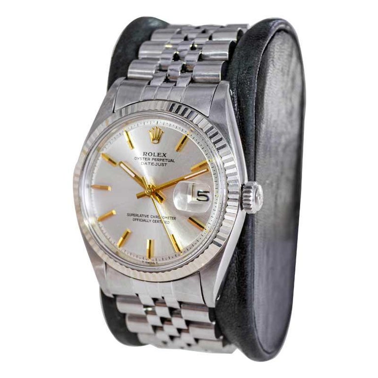 Rolex Steel Perpetual Datejust with Original Excellent Silver Dial 1960 ...