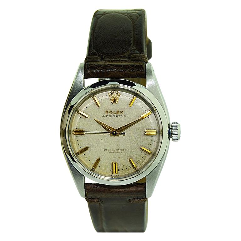 Rolex Stainless Steel with Rare Original Dial and Bracelet from 1953 ...
