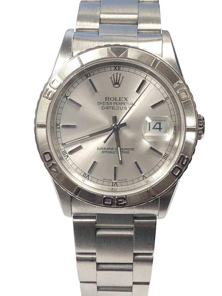 Rolex Steel Thunderbird Datejust Self Winding Wrist Watch For Sale at ...