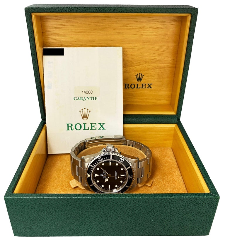 Rolex Submariner 14060 No Date Mens Watch Box Papers at 1stDibs
