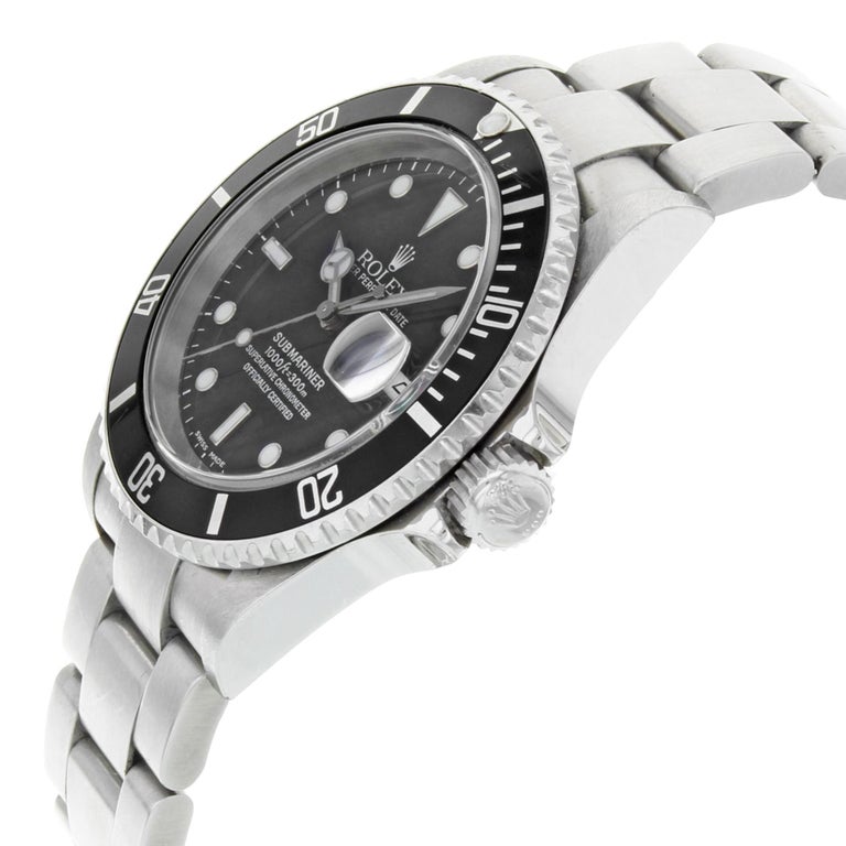 Rolex Submariner 16610 2002 Black Dial No Holes Steel Automatic Men's ...
