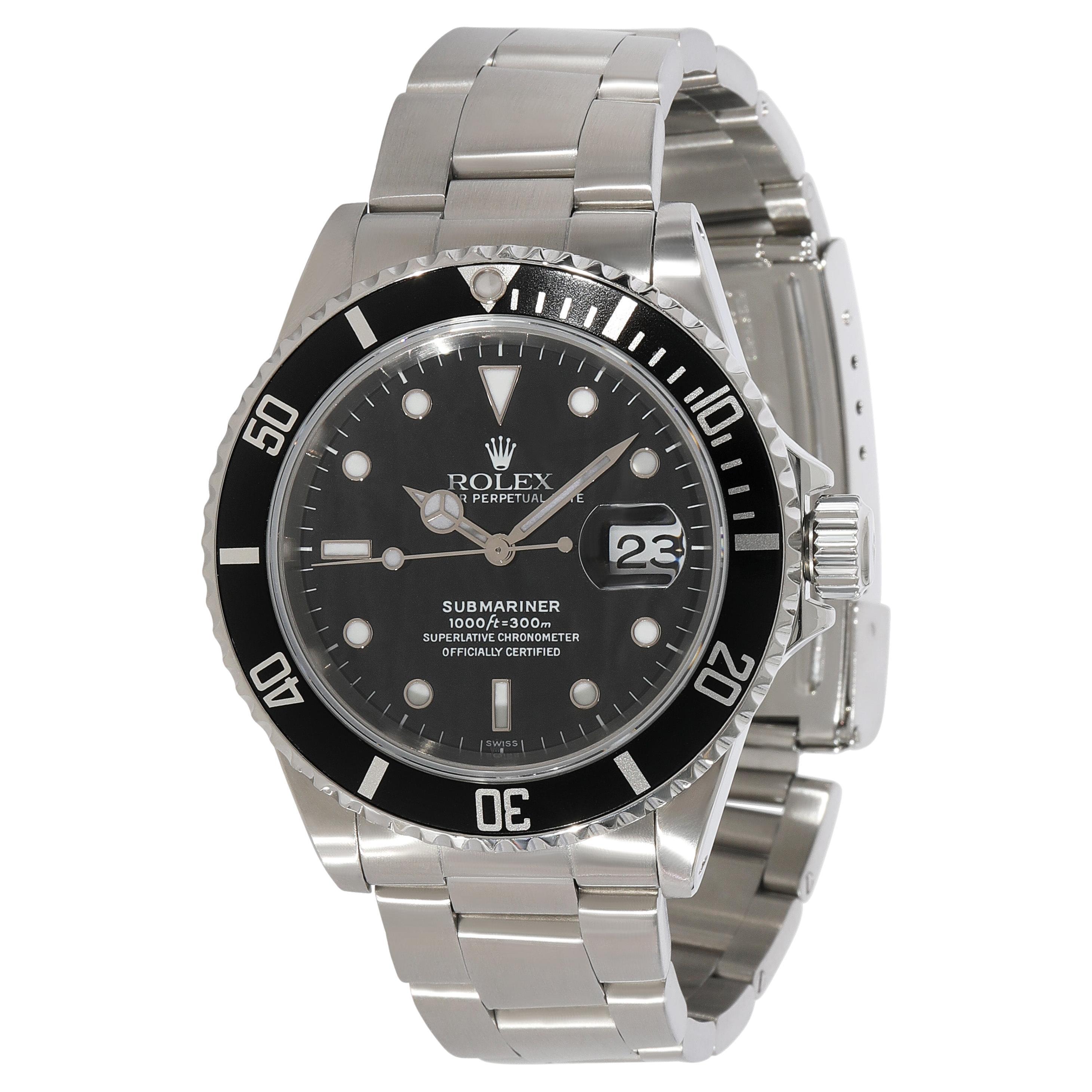 Rolex Submariner Men's Stainless Steel Diver's Watch 16610 at 1stDibs