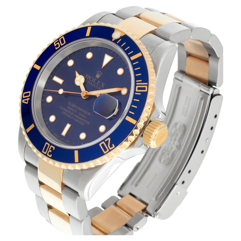 Rolex Submariner 16613 Automatic Watch Stainless Steel Blue Dial For ...