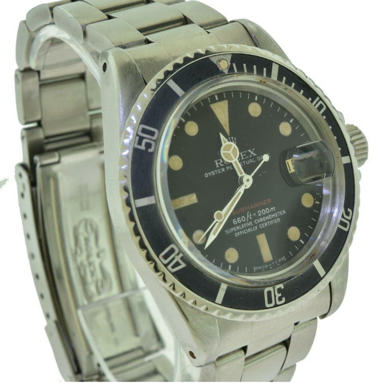 Rolex Submariner 1680 Blue/Beige "Ghost Bezel" Steel Watch, Unpolished ...