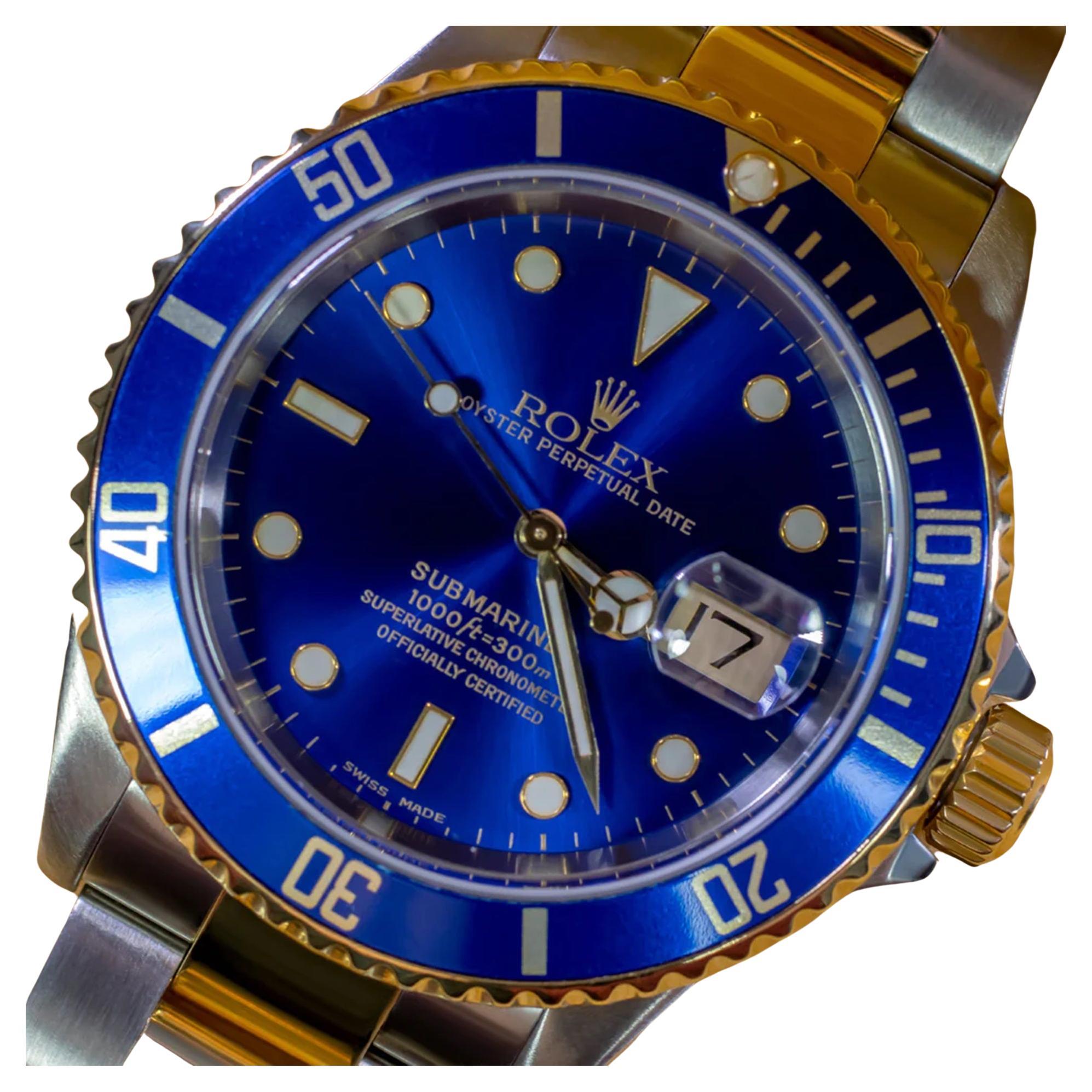 ROLEX Submariner 18 Carats Yellow Gold Titanium Watch For Sale at 1stDibs