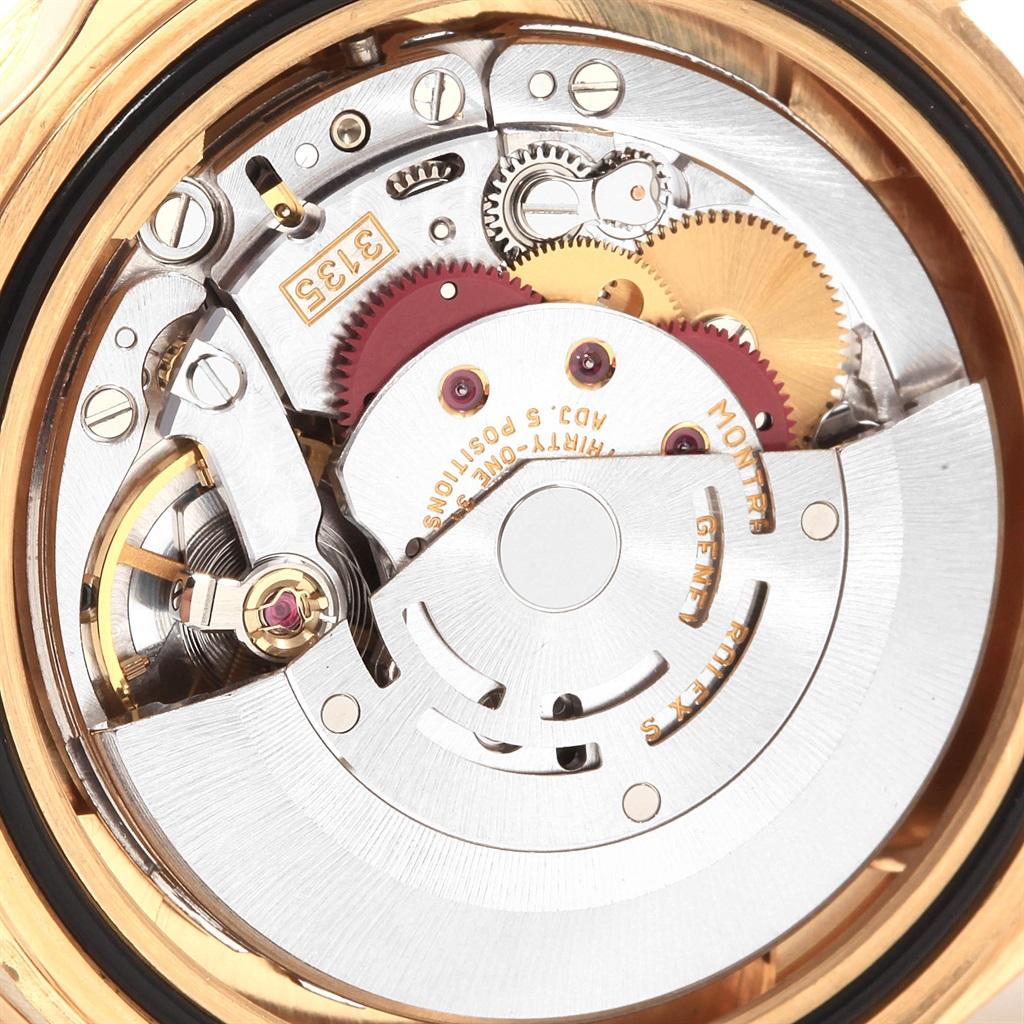 Rolex Submariner 18 Karat Yellow Gold Blue Dial Men’s Watch 16618 For ...