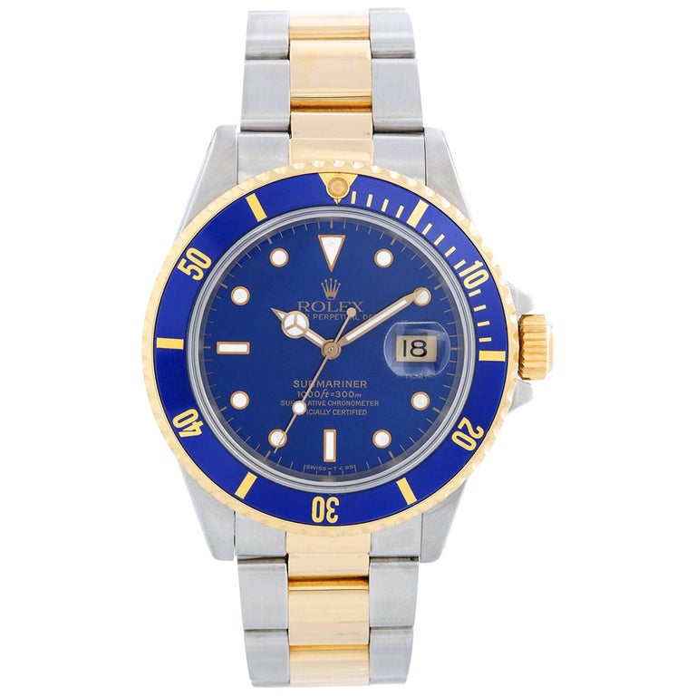 Rolex Submariner 2-Tone Steel and Gold Men's Watch Transitional Model ...