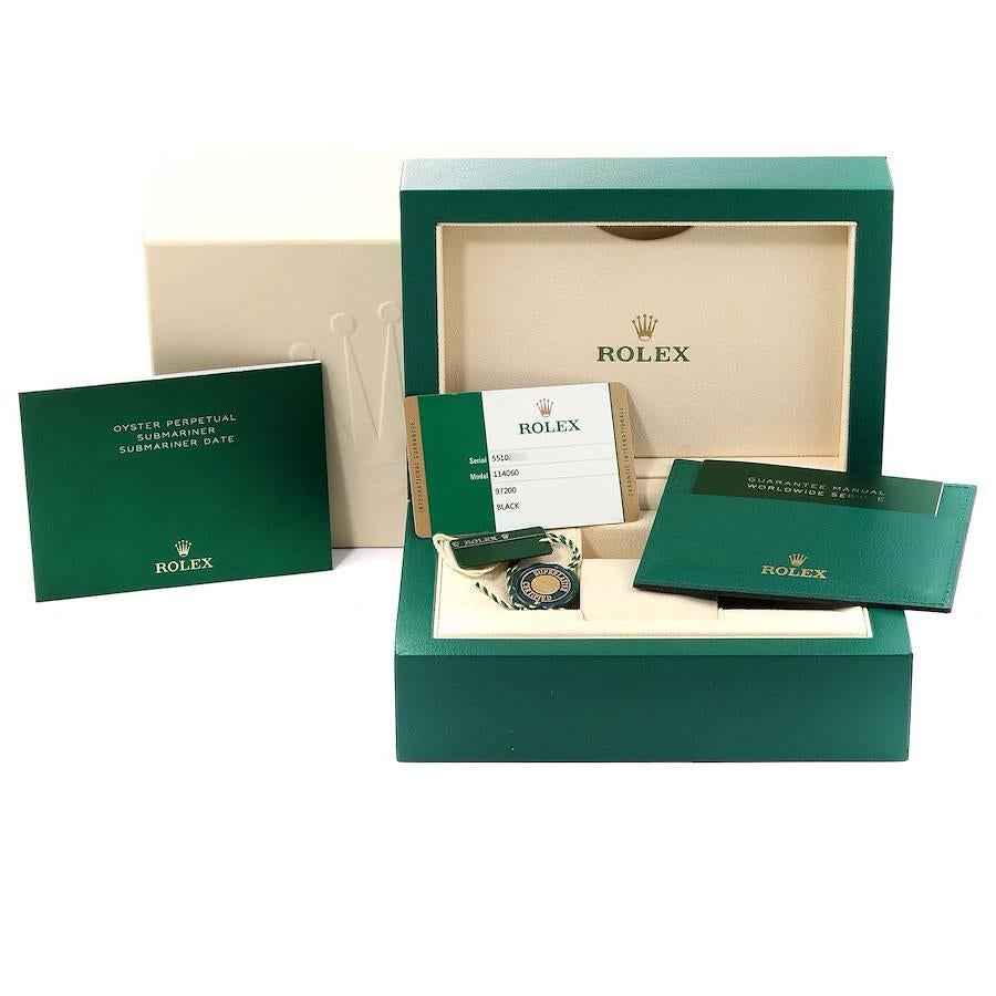 Rolex Submariner Black Dial Ceramic Bezel Steel Mens Watch 114060 Box ...