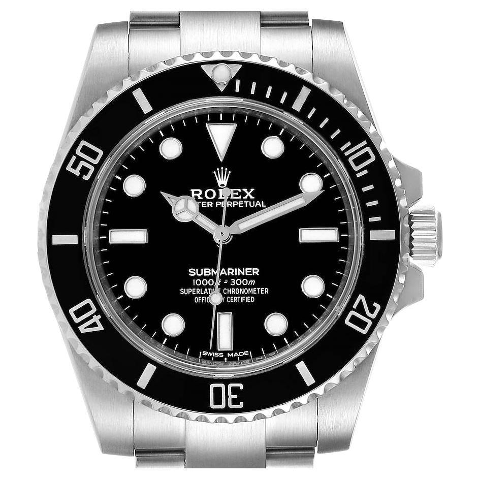 Rolex Submariner Date 40mm Stainless Black Ceramic Bezel Oyster Men ...