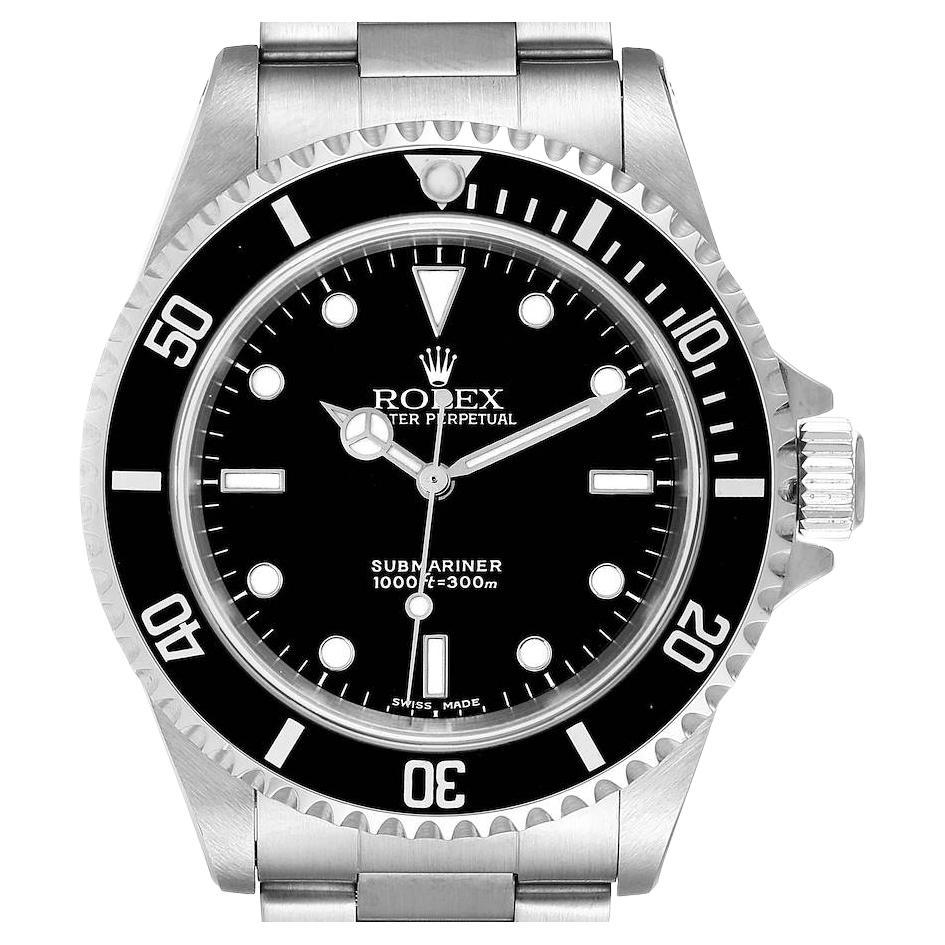 Rolex Submariner Non-Date Ceramic Bezel Steel Mens Watch 124060 Unworn ...